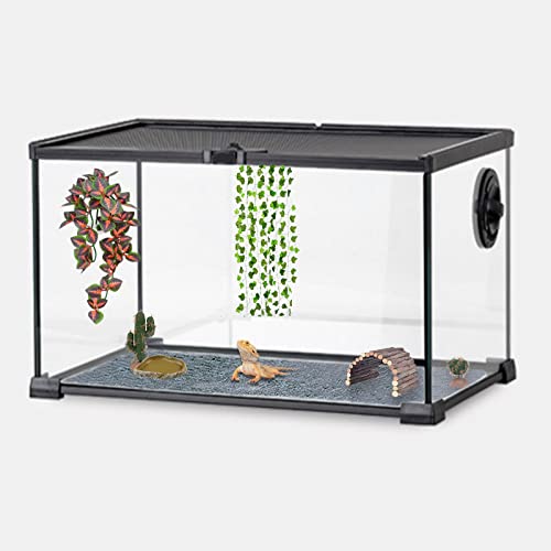 Mechpia 47" x 24" Large Reptile Carpet Terrarium Liner Bedding Reptile Substrate Mat Tank Accessories for Bearded Dragon Snake Lizard Tortoise Leopard Gecko (Grey)