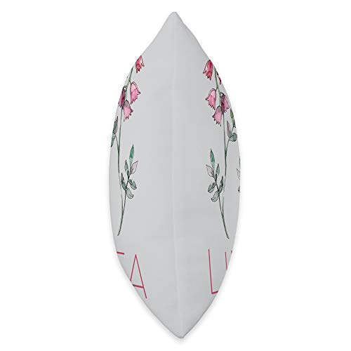 Nordic Emporium Linnea Twinflower Wildflower Wild Pink Flowers Throw Pillow, 16x16, Multicolor