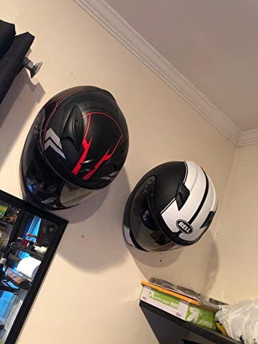 BabyKim ABS Helmet Holder 2pcs Helmet Holder Hook Jacket Bags Wall Mount Cloth Display Rack Hanger (Black)