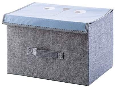 ZyHMW Home Carto On Wardrobe Bin Household Toy Boxes Cloth Folding Box Clothing Store C Ontent Box (Color: Pink, Size : 13.8 X 9.4 X 9.4 in) (Color : Blue, Size : 13.8 x 9.4 x 9.4 in)