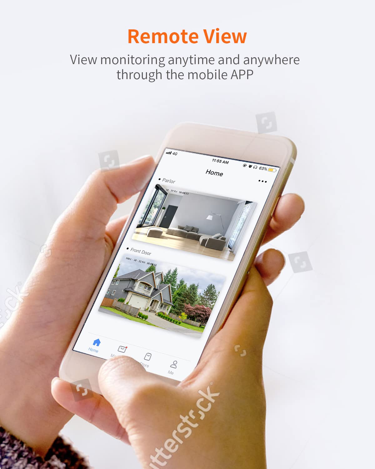 ZJX Wireless Camera System for Home Security, Outdoor Cam with Infrared Night Vision, Body Recognition, Motion Detection and IP65 Waterproof, white (BC-01)