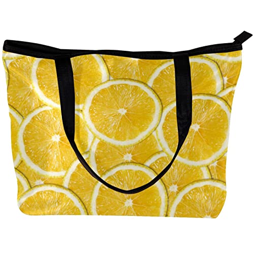 Purses for Women, Tote Bag, Handbags for Women, The Tote Bag, yellow lemon fruit pattern