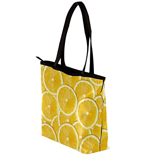 Purses for Women, Tote Bag, Handbags for Women, The Tote Bag, yellow lemon fruit pattern