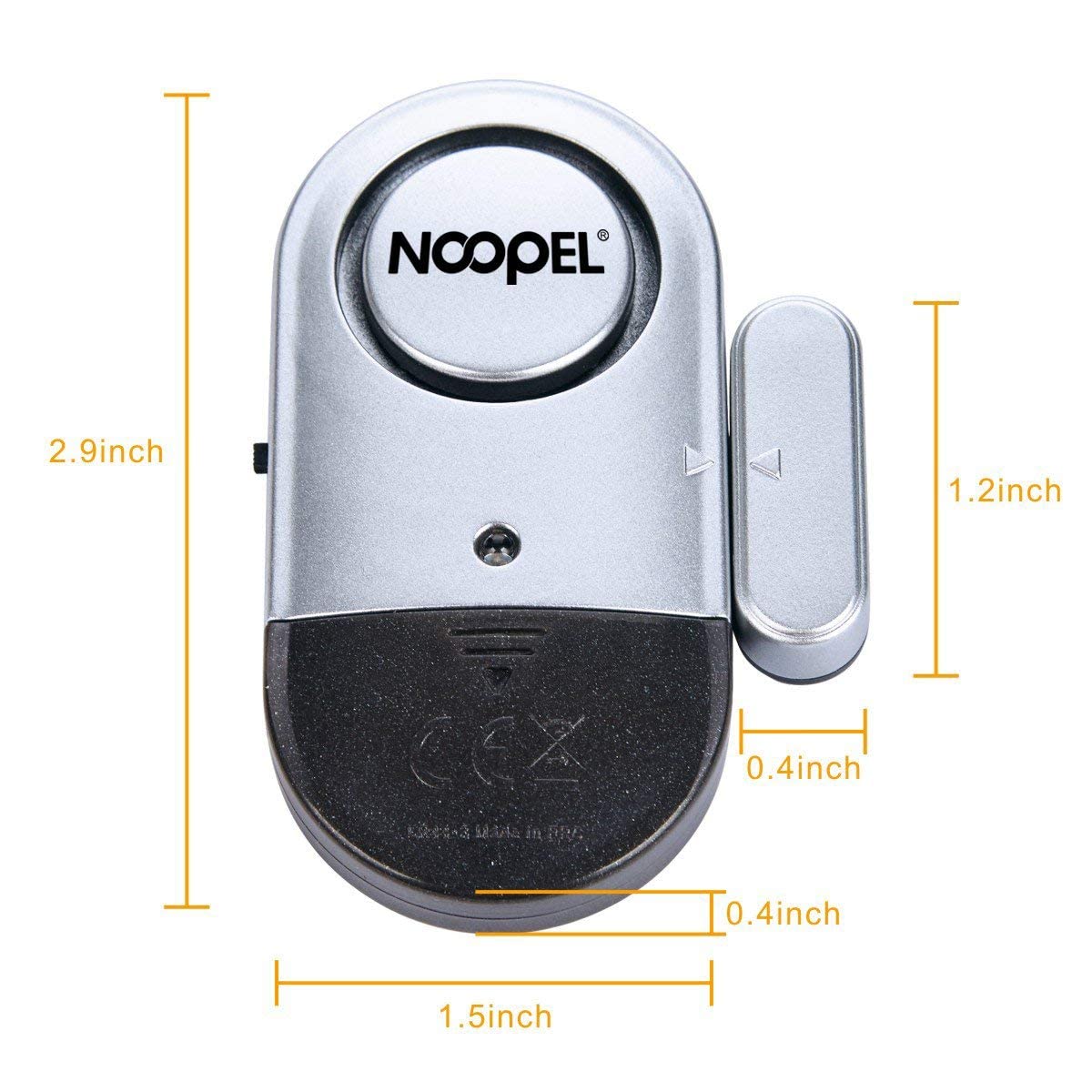 Door Window Alarm 2 Pack & 6 Pack, Noopel 120DB Magnetic Pool Alarm for Doors and Windows, Burglar Intruder Entry Alert for Kids Toddlers Personal Safety