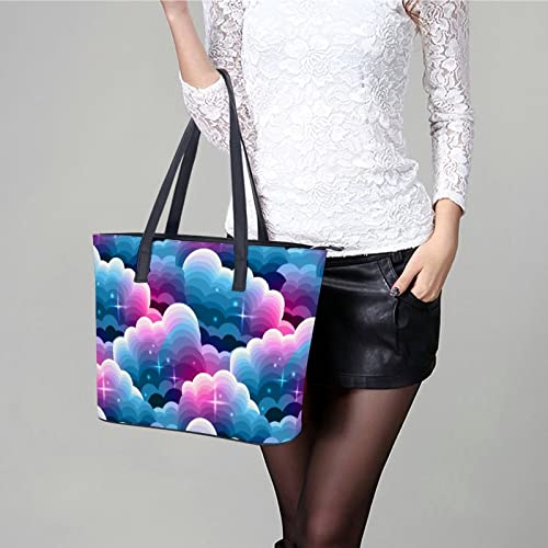 Womens Handbag Clouds Leather Tote Bag Top Handle Satchel Bags For Lady