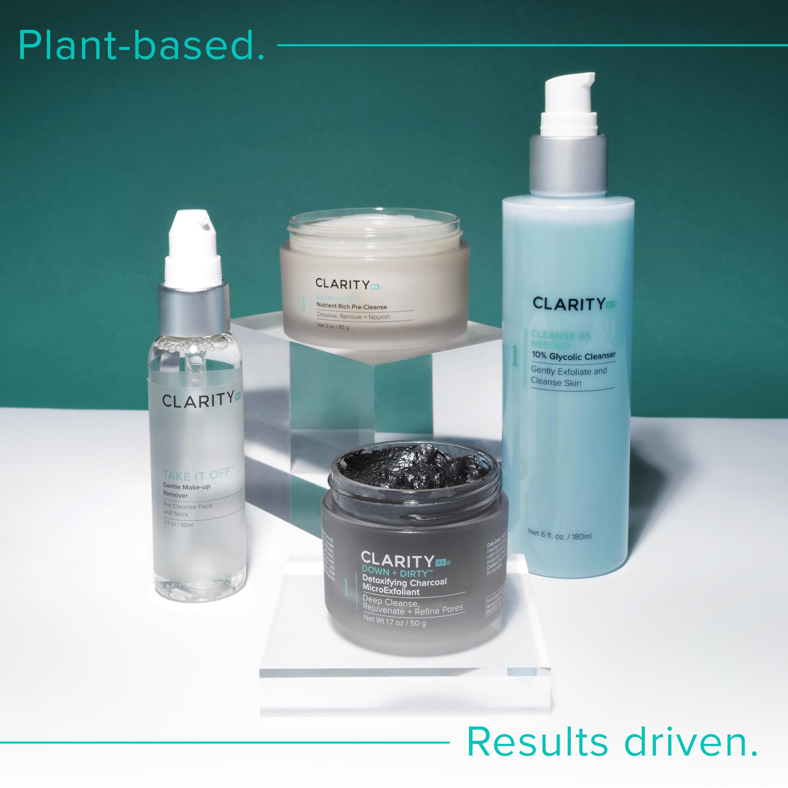 ClarityRx Skincare Essentials Kit, Includes Natural Plant-Based Daily Face Wash, Exfoliating Facial Scrub, Hyaluronic Acid Moisturizing Serum, Calming Moisturizer, SPF 30 Sunscreen