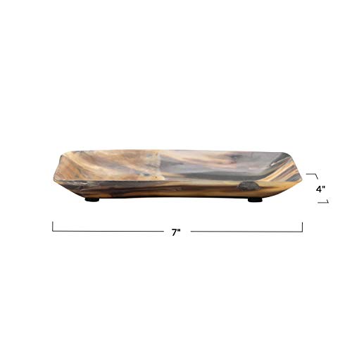 Creative Co-Op Horn (One Will Vary) Tray, Natural