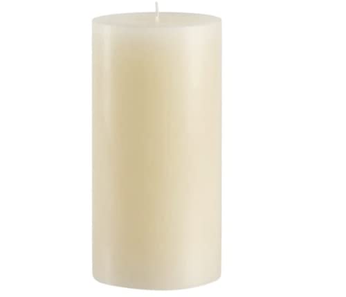 Mister Candle - 4 Inch x 6 Inch Ivory Pillar Candle Unscented Solid Color Hand Made with Cotton Wicks, Dripless