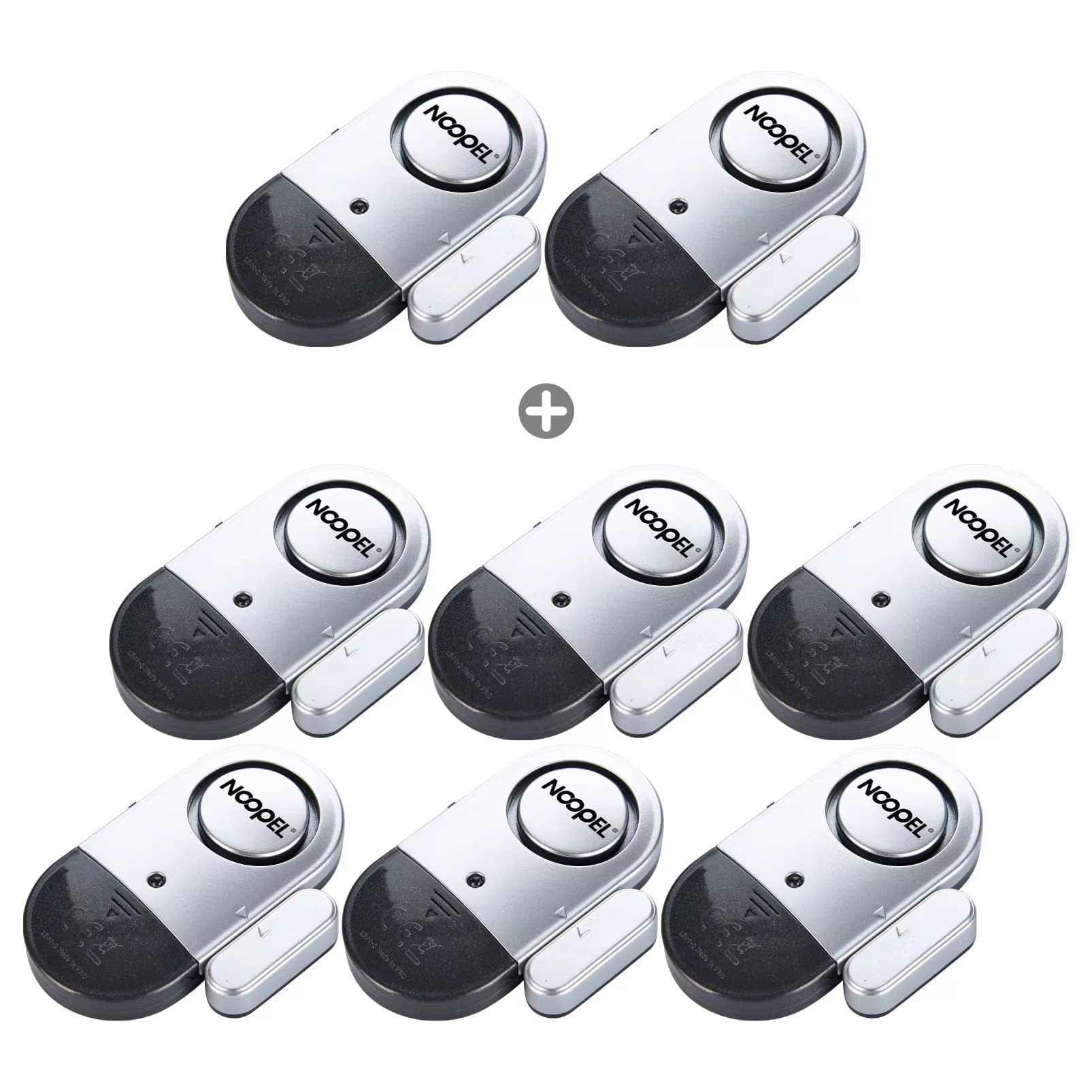 Door Window Alarm 2 Pack & 6 Pack, Noopel 120DB Magnetic Pool Alarm for Doors and Windows, Burglar Intruder Entry Alert for Kids Toddlers Personal Safety