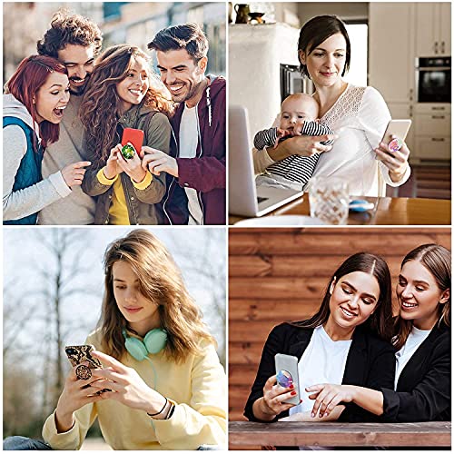 IYAYUHE Multi-Function Cell Phone Stand,Pink Rose Gold Marble Opal Expanding Stand Grip for Smartphones and Tablets (4 Pack)