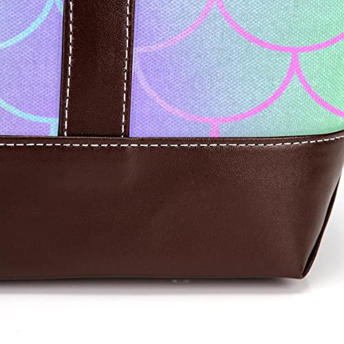 Purses for Women, Tote Bag, Tote Bag for Women, Small Tote Bag, abstract colorful fish scales pattern