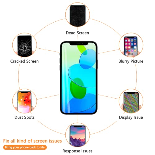 for iPhone X Screen Replacement 5.8 inch, Mobkitfp Front LCD Digitizer Display for iPhone 10/X with 3D Touch & Face ID for A1865,A1901,A1902 with Waterproof Adhesive+Tempered Glass+Repair Tools