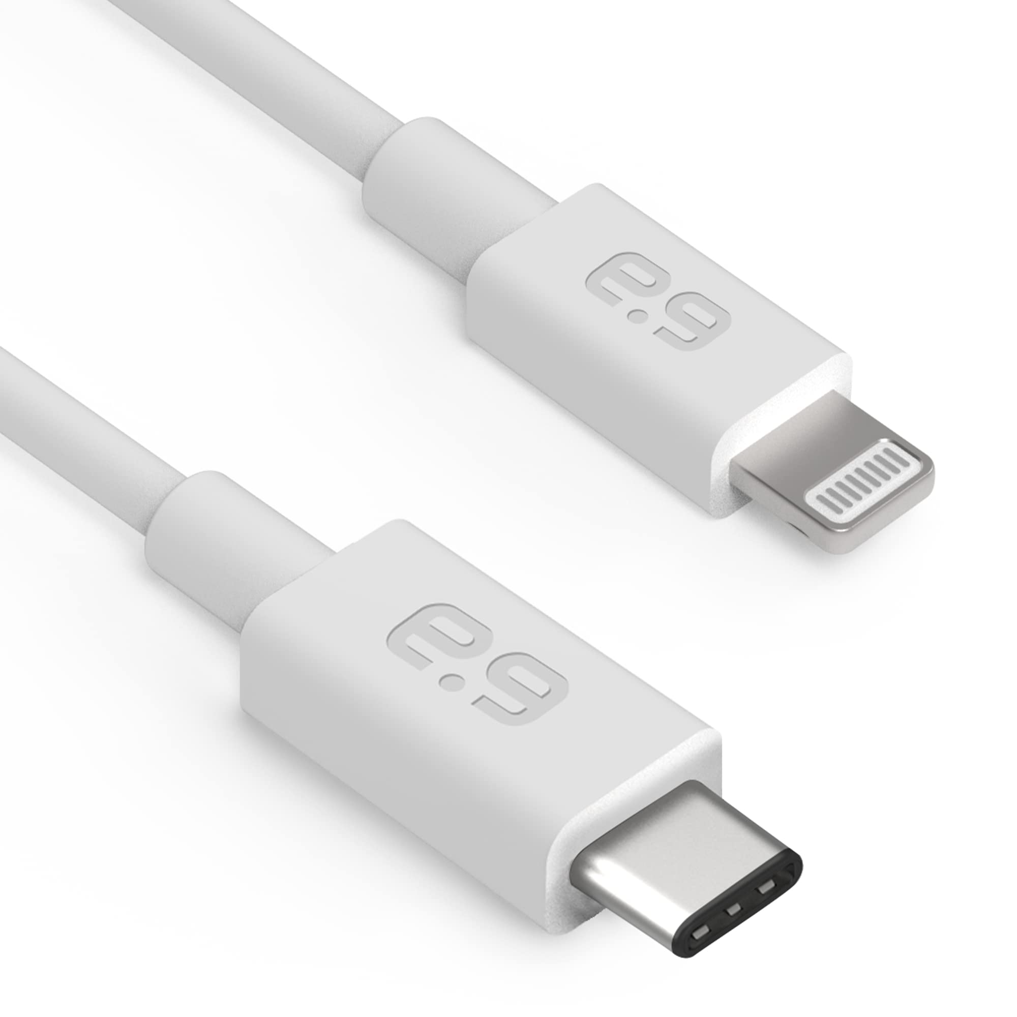 PureGear USB C to Lightning Cable (3 ft, White), MFi Certified Cable for iPhone 14 Pro Max/14/13 Pro Max/13/12 Pro Max/12/11 Pro Max/11/X/XS/SE/AirPods Pro, Supports Power Delivery Fast Charging Cord