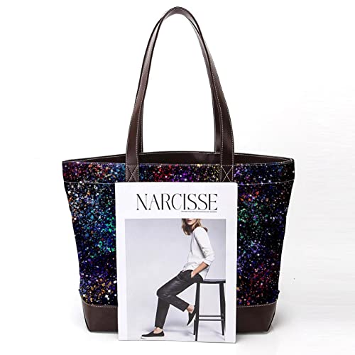 Purses for Women, Tote Bag, Tote Bag for Women, Small Tote Bag, abstract colorful galactic universe galaxy pattern