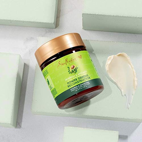 SheaMoisture Power Greens Curly Hair Moringa And Avocado Shampoo, Conditioner And Reconstructor Dry Hair Moringa Avocado to moisturize