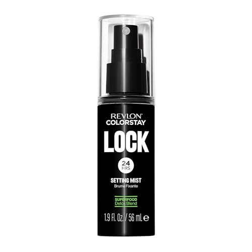 Revlon Colorstay 24 Hr Lock Setting Mist, Keeps Face Makeup from Melting & Fading, Mattifying, Blurring & Oil Absorbing Spray, Transfer-Proof & Mask Friendly, 1.9 fl oz