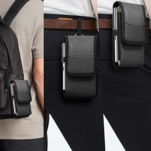 Njjex Cell Phone Holster for iPhone 11 12 13 14 Pro Max XR 7 8 Plus Samsung Galaxy S22 Ultra S21+ S20 S10 A02S A12 A13 A32 A42 A52 5G A11 A21 A51 A71 Belt Clip Holster Phone Pouch Holder Carrying Case