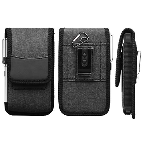 Njjex Cell Phone Holster for iPhone 11 12 13 14 Pro Max XR 7 8 Plus Samsung Galaxy S22 Ultra S21+ S20 S10 A02S A12 A13 A32 A42 A52 5G A11 A21 A51 A71 Belt Clip Holster Phone Pouch Holder Carrying Case