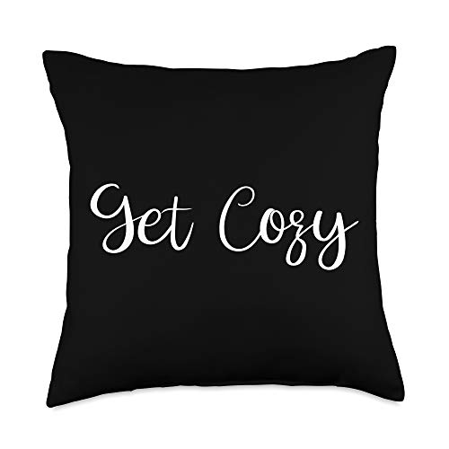 Get Cozy Pillow Get Cozy Decorative Black and White Throw Pillow, 18x18, Multicolor