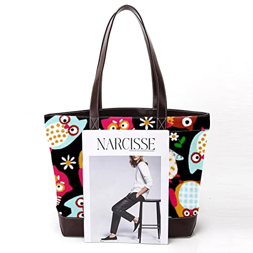 TFCOCFT Purses for Women, Tote Bag, Bags for Women, Womens Handbags, abstract colorful bird leaves pattern