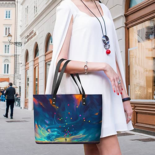 Womens Handbag Balloon Leather Tote Bag Top Handle Satchel Bags For Lady