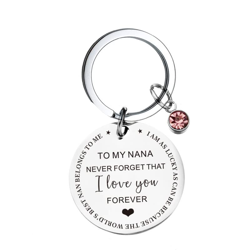 ZYALTFDC Nana Gifts from Grandkids Mother's Day Gifts Keychain Gift for Nana from Grandchildren Keyrings Gifts for Grandma Christmas Birthday Gifts for Nana I Love You Gifts for Her Grandmother