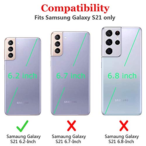 Fingic Galaxy S21 Case, Samsung Galaxy S21 Case Holster Case Combo Shell Slim Rugged Case with Built-in Kickstand Swivel Belt Clip Holster Shockproof Cover for Samsung Galaxy S21 6.2 inch 2021, Black