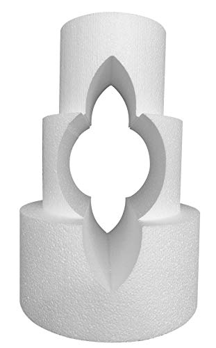 Shape Innovation - Round Cake Dummy Set - The Gardenia - Perfect for wedding cakes, birthday cakes, display cakes, window displays, parties