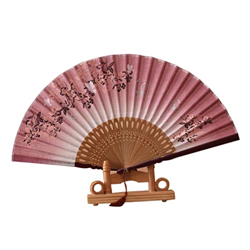 RAZZUM Handheld Fans Folding Fans Folding Fan Handheld Fans Folding Silk Fan Hand Fan Bamboo Fan Flowers Linen Fan Women Hand Fan Women Folding Fan Women's Japan Vintage Fan