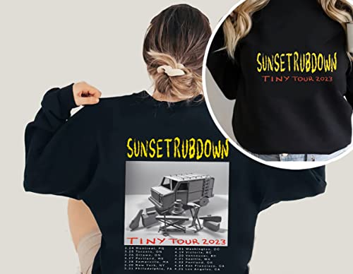 Sun%set Rubd%own Ti%ny Tour 2023 T-Shirt, S.un%set Rubd%own Tour Hoodie, S.un%set Rubd%own Ti%ny Tour 2023 Sweater Long Sleeve, Tanktop, Gift For Fan
