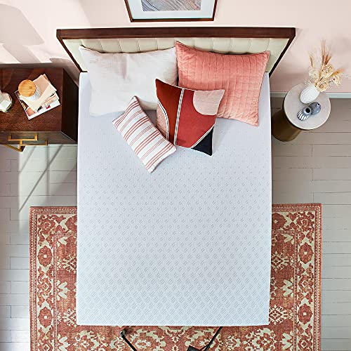 Sleep Innovations Shiloh 14-inch Memory Foam Mattress, California King, White & Innovations 4-inch Dual Layer Gel Memory Foam Mattress Topper Enhanced Support, California King