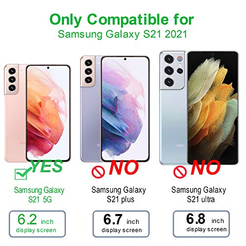 Arae Screen Protector for Samsung Galaxy S21, HD Tempered Glass Anti Scratch Work with Most Case, 6.2 inch, 3 Pack