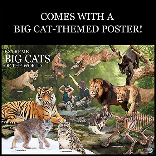 WILD ENVIRONMENTAL SCIENCE Extreme Big Cats of the World - For Ages 6+ - Create and Customize Models and Dioramas of Tigers, Snow Leopards and more - Study the Most Extreme Animals