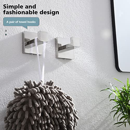 KOKOSIRI 24-Inch Single Towel Bar, Bathroom Towel Holder, Bath Towel Hook Modern Robe Hook Coat Hook, Wall Mounted, SUS 304 Stainless Steel, Polished Chrome, B05A3-CH-L24