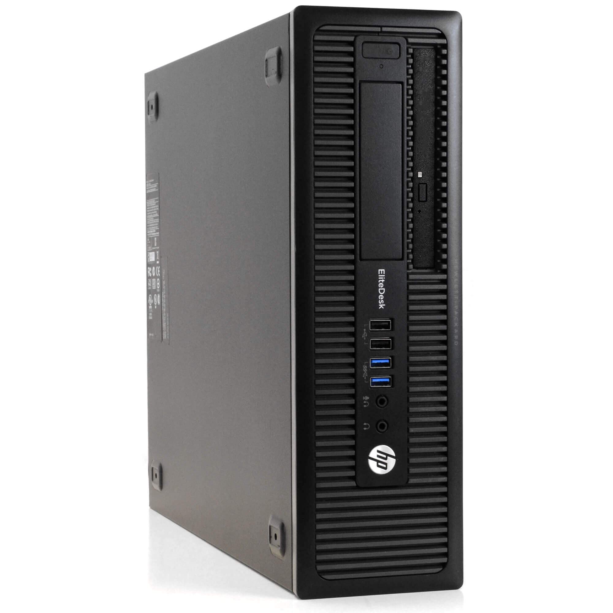 HP EliteDesk 800G1 Business Desktop Computer, Intel Quad Core i5, 8GB DDR3 RAM, 240GB SSD, DVD-ROM, Windows 10 Home, RGB Speakers (Renewed)