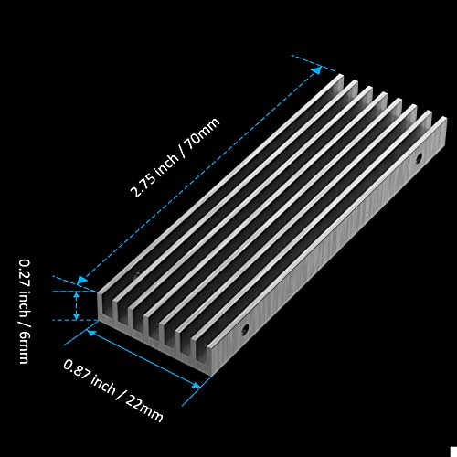 GLOTRENDS M.2 Heatsink M.2 Screws PS5 Installation Desktop PC Installation, fit for 2280 M.2 PCIe NVMe 4.0/3.0 SSD