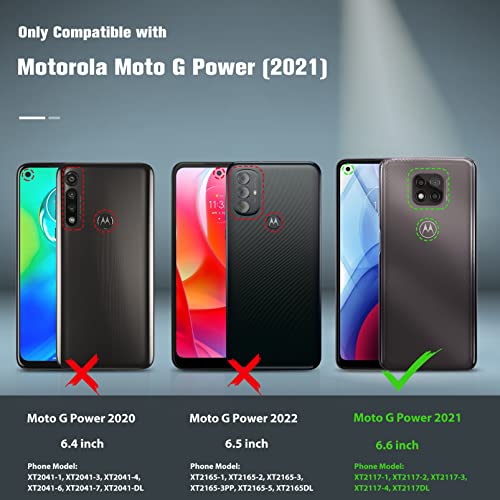 BNIUT for Motorola Moto G Power 2021 Case: Dual Layer Protective Heavy Duty Cell Phone Cover Shockproof Rugged with Non Slip Textured Back - Military Protection Bumper Tough - 6.6inch (Matte Black)