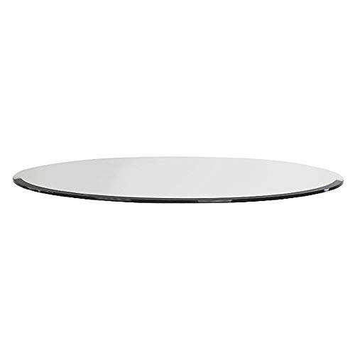MILAN Round 3/8" Bevel Edge Glass Top, 54 Inch, Clear
