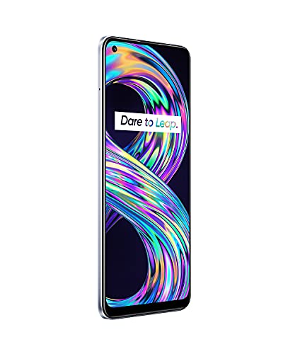 realme 8 Dual-SIM 128GB ROM + 6GB RAM (GSM only | No CDMA) Factory Unlocked 4G/LTE Smartphone (Cyber Silver) - International Version