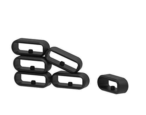6-Pack Fastener Rings Compatible with Fitbit Versa 4/Versa 3/Versa 2/Versa/Sense/Sense 2/Versa Lite/Versa SE Band Keeper, Silicone Replacement Watch Band Loop/Holder/Retainer for Fitbit Versa&Magic Band