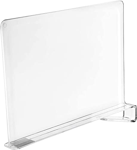 Hmdivor Clear Acrylic Shelf Dividers, Closets Shelf and Closet Separator for Organization in Bedroom, Kitchen and Office Shelves (6 Pack)