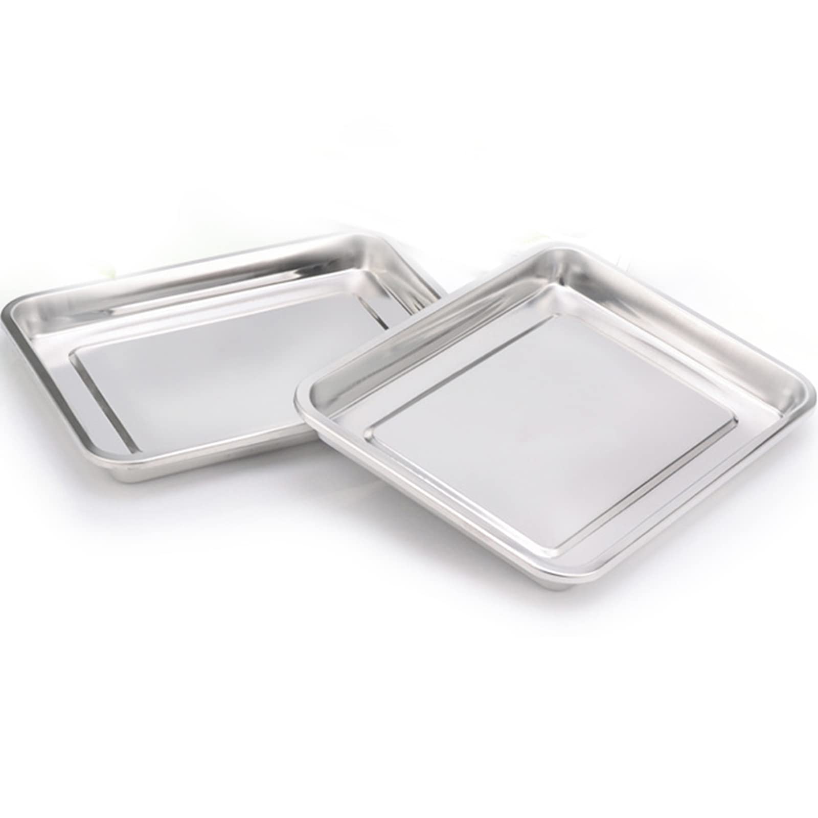 Tattoo Stainless Steel Tray - Usiriy 2 Pack 13.5" X 10" Stainless Steel Tattoo Trays Dental Tray Body Piercing Instrument Tool for Tattoo Supplies, Tattoo Kits