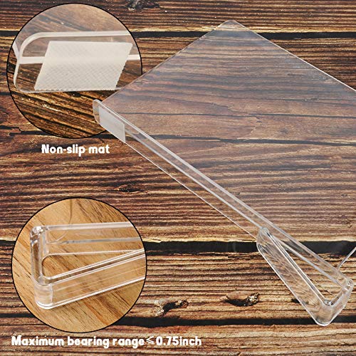 Hmdivor Clear Acrylic Shelf Dividers, Closets Shelf and Closet Separator for Organization in Bedroom, Kitchen and Office Shelves (6 Pack)
