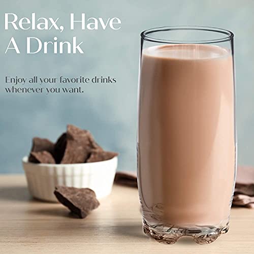 Home Essentials & Beyond Drinking Glasses set of 8 Highball Glass cups Premium Cooler 13.25 Oz. Glassware β Ideal for Water, Juice, Cocktails, Iced Coffee, Iced Tea.