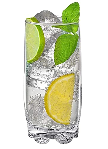 Home Essentials & Beyond Drinking Glasses set of 8 Highball Glass cups Premium Cooler 13.25 Oz. Glassware β Ideal for Water, Juice, Cocktails, Iced Coffee, Iced Tea.