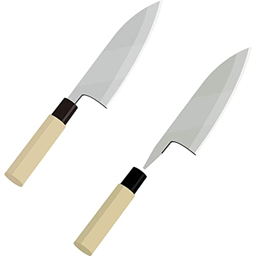 Konatu Knife Handle Japanese Kitcken Knife Repair Handle for Sashimi Knife Natural Wood Handle Replacement