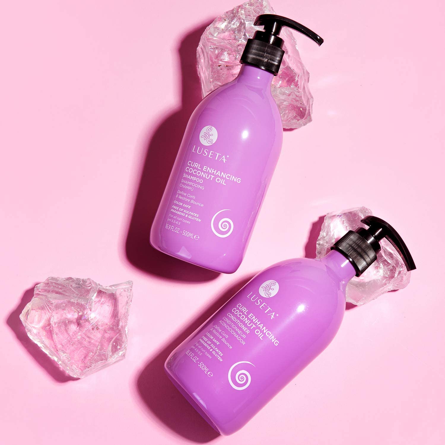 Luseta Curly Hair Shampoo and Conditioner Set and Biotin Hair Oil for Hair Growth