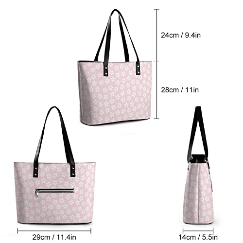 Womens Handbag Cherry Flowers Leather Tote Bag Top Handle Satchel Bags For Lady