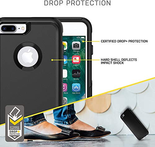 OtterBox Commuter Series Case for iPhone 8 Plus & iPhone 7 Plus (ONLY) - Non-Retail Packaging - Ballet Way (Pink Salt/Blush)