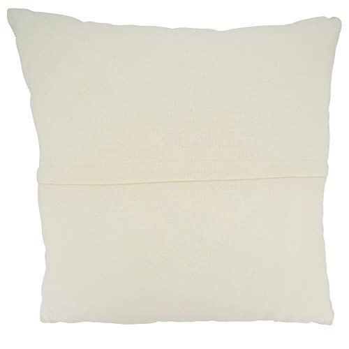 SARO LIFESTYLE Celeste Collection Woven Line Throw Pillow With Poly Filling, 22" x 22", Blue